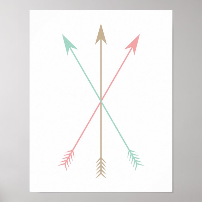 Minimal Colored Arrows Poster | Zazzle.com