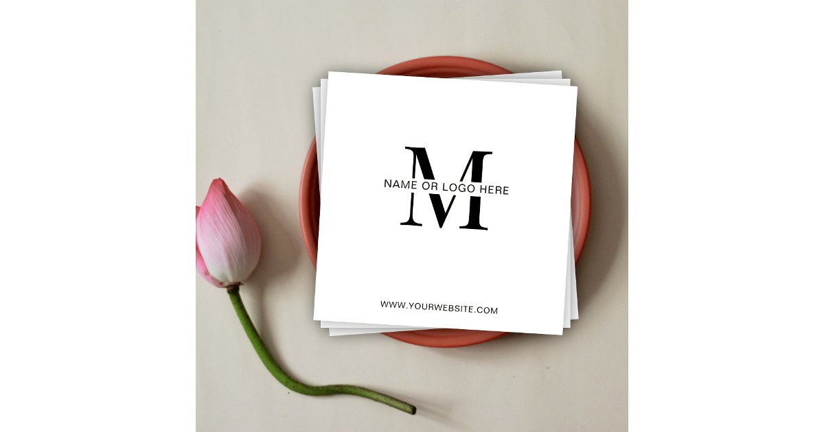 Minimal Corporate Event Business Logo Custom Napkins | Zazzle