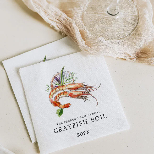 Minimal Crawfish Boil | Napkins | Zazzle