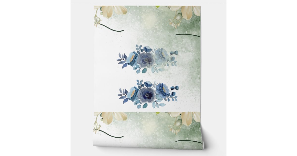 Minimal Custom Blue Color Wallpaper | Zazzle