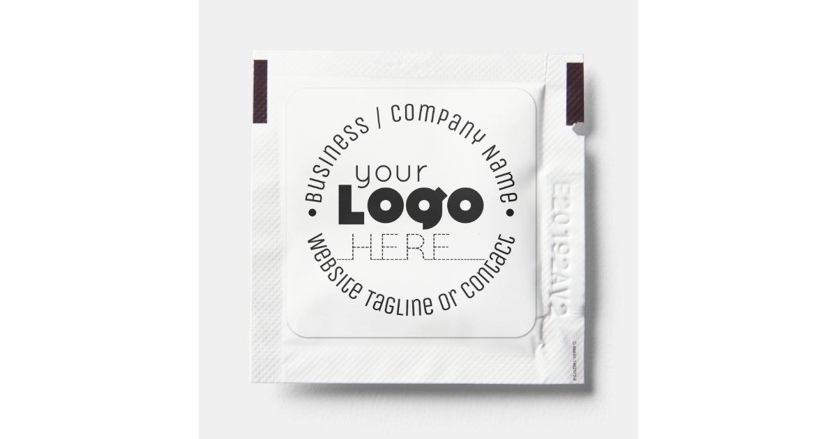 Minimal Custom Business Logo Hand Sanitizer Packet | Zazzle