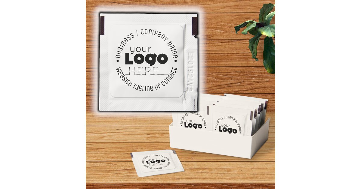 Minimal Custom Business Logo Hand Sanitizer Packet | Zazzle