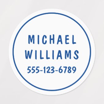 Minimal Custom Modern Personalized Boy Name Set Labels | Zazzle