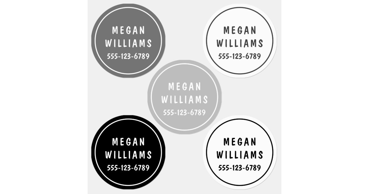 Minimal Custom Modern Personalized Name Clothing Labels | Zazzle
