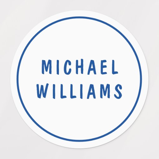 Minimal Custom Personalized Boy Name Set Labels | Zazzle