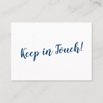 Minimal Dark Blue on White Change of Address Card | Zazzle