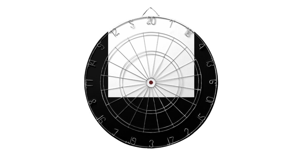 Minimal Design Black Frame Dart Board | Zazzle