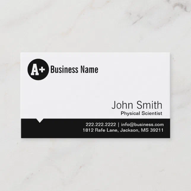 Minimal Dot Physical Scientist Business Card | Zazzle