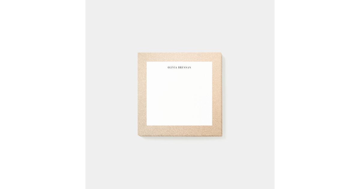 Minimal Elegant Golden Refined Border Design Post-it Notes | Zazzle