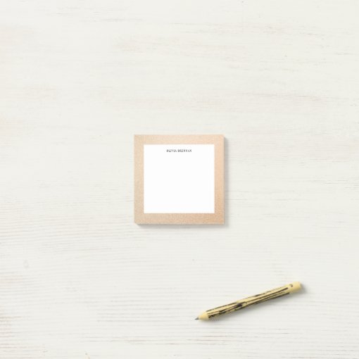 Minimal Elegant Golden Refined Border Design Post-it Notes | Zazzle