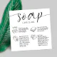 Minimal Elegant Handmade Soap Bar Care Cards | Zazzle