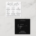 Minimal Elegant Logo Bath Salts Care Instructions Square Business Card ...