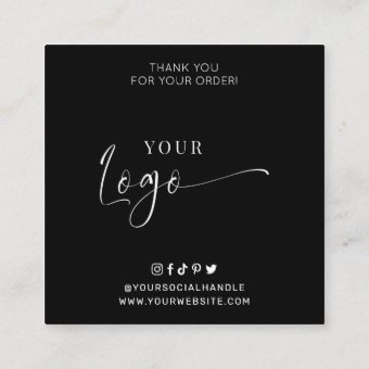 Minimal Elegant Logo Bath Salts Care Instructions Square Business Card ...