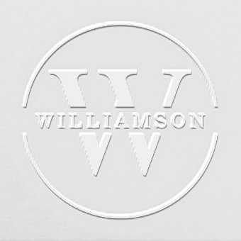 Minimal Elegant Monogram Family Name Circle Crest Embosser | Zazzle