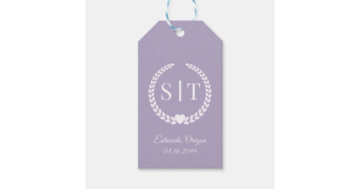 Minimal Elegant Typography Monogram Initials Gift Tags | Zazzle