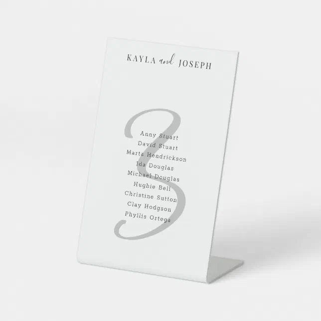 Minimal Elegant Wedding Table Number 3 Pedestal Sign | Zazzle