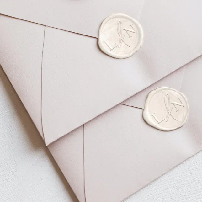 Minimal Formal Wedding Simple Wax Seal Sticker | Zazzle