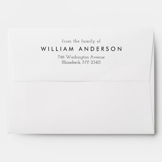 Minimal Funeral "from the family of" Memorial Envelope | Zazzle.com