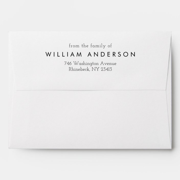 Minimal Funeral "from the family of" Memorial Envelope | Zazzle.com
