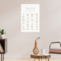 Minimal Gold Typography Alphabetical Seating Chart | Zazzle