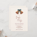 Minimal Golden Christmas Bell Jingle & Mingle Invitation | Zazzle