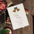 Minimal Golden Christmas Bell Jingle & Mingle Invitation | Zazzle