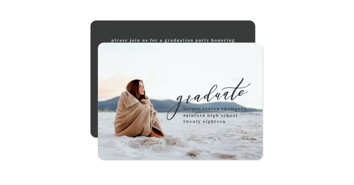 MINIMAL GRADUATION INVITATION | Zazzle.com