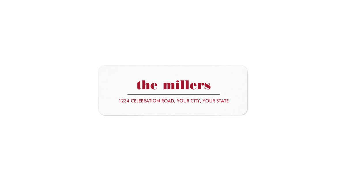 Minimal Graphic | Ruby red Hipster Label | Zazzle
