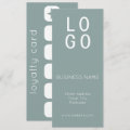 MINIMAL GREEN BUSINESS LOGO LOYALTY REWARD CARD | Zazzle