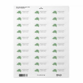 Minimal Greenery Ginkgo Tree Watercolor Wedding Label | Zazzle