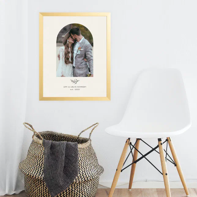 Minimal Greenery Wedding Family Photo Print | Zazzle Minimal Greenery Wedding Family Photo Print | Zazzle