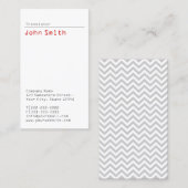 Minimal Grey Chevron Translator Professional Business Card | Zazzle