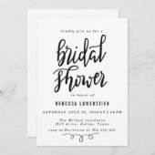 Minimal Handwritten Elegant Bridal Shower Script Invitation | Zazzle