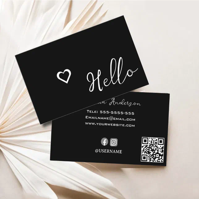 Minimal Hello Business Card Template, Modern Cards | Zazzle