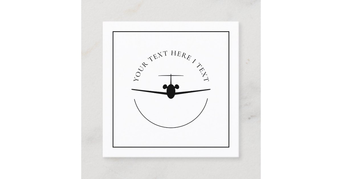 Minimal Jet Business Card – Custom Logo Style | Zazzle
