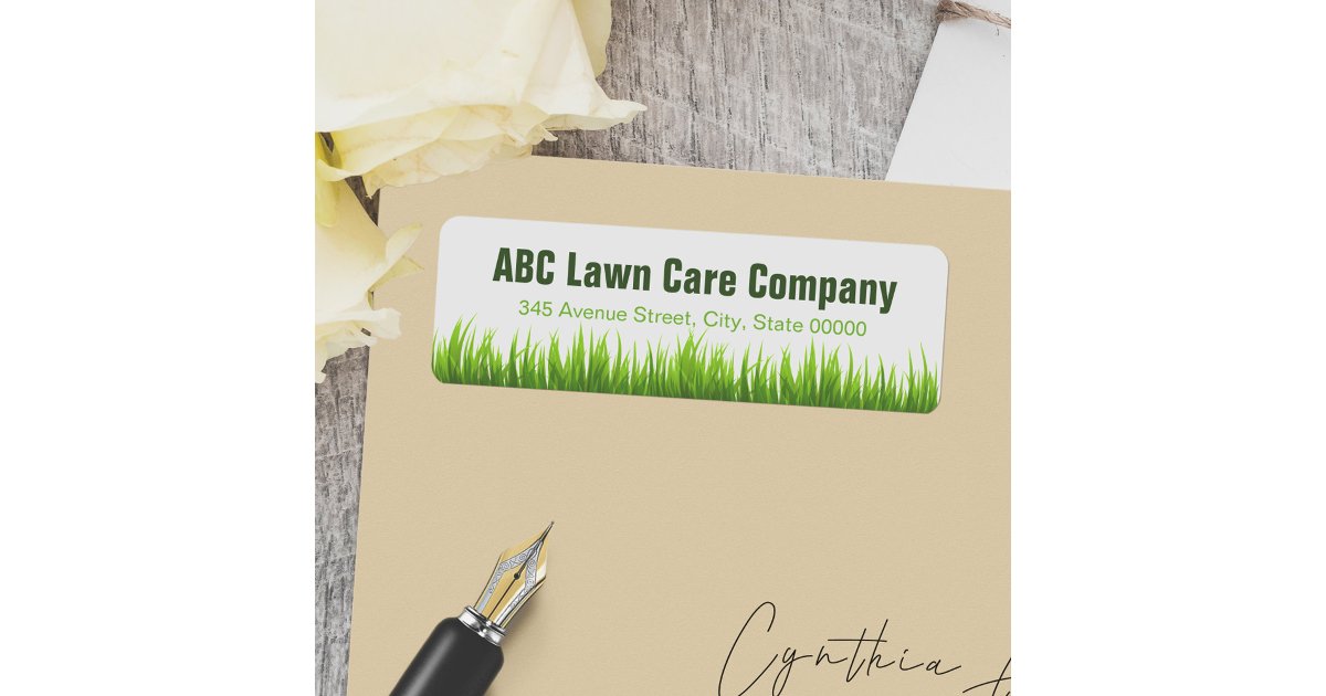 Minimal Lawn Care Landscaping Services Company Label | Zazzle