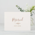 Minimal Leaf | Boho Cream Reserved Sign | Zazzle
