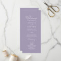 Minimal Leaf | Lavender Wedding Program | Zazzle
