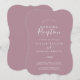 Minimal Leaf | Mauve Wedding Reception Invitation | Zazzle
