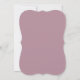 Minimal Leaf | Mauve Wedding Reception Invitation | Zazzle