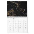 Minimal Marble White Gray Silver Rose Gold Stone Calendar | Zazzle