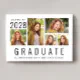 Minimal Modern 5 Photo Collage Graduation Announcement | Zazzle