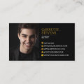 Minimal Modern Actor's Signature Headshot Business Card | Zazzle