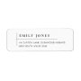MINIMAL MODERN BLACK AND WHITE TYPOGRAPHY ADDRESS LABEL | Zazzle