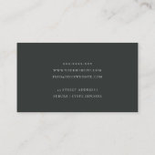 Minimal Modern Black White Dusky Grey Script Business Card | Zazzle