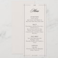 Minimal modern border elegant wedding menu | Zazzle