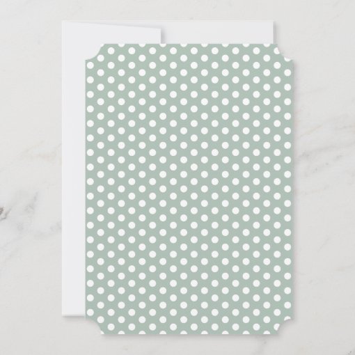 Minimal Modern Green Polka Dot First Birthday Invitation | Zazzle