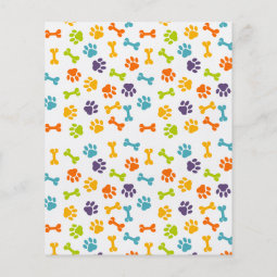 Minimal modern Paws Dog Grooming Price List Flyer | Zazzle