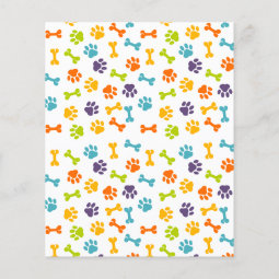 Minimal modern Paws Dog Grooming Price List Flyer | Zazzle