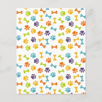 Minimal modern Paws Dog Grooming Price List Flyer | Zazzle